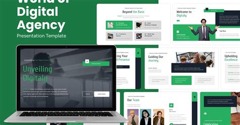 World Of Digital Agency Powerpoint Template Incl Digital