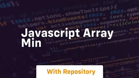 Javascript Array Min Youtube