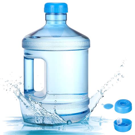 Hoolerry 2 Pieces Water Bottle Water Jug 1 Gallon Round Plastic Water
