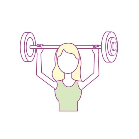 Woman Dumbbell Exercise Vector Illustration Stock Vector By ©stockgiu