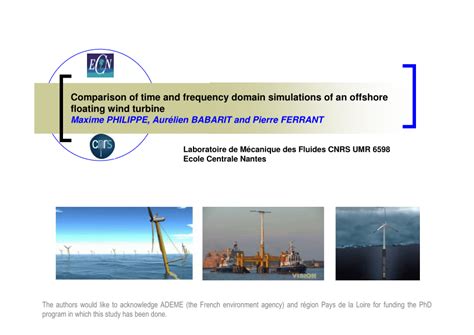 Pdf Comparison Of Time And Frequency Domain Simulations Of An Offshore Floating Wind Turbine