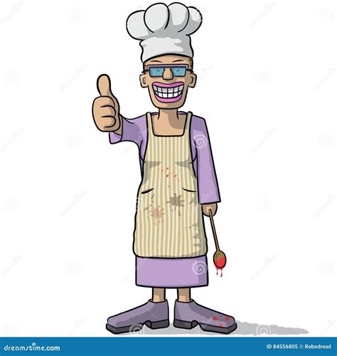 Chef Thumb Up And Delicious Hand Sign Vector Illustration