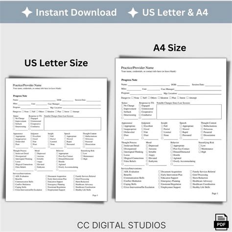 Case Management Template Streamline Progress Notes For Mental Health Case Management School