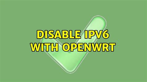 Openwrt Ipv6