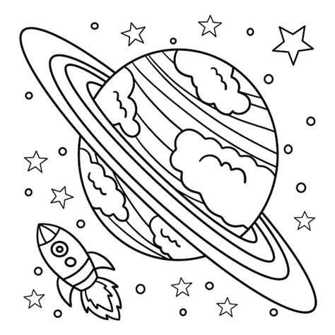 Dibujos De Planeta Saturno Para Colorear Vsun