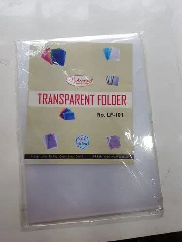 Plastic Transparent File Folder Packaging Type Packet At Rs In Delhi