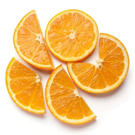 Orange Slices Isolated on White Background Stock Illustration ...