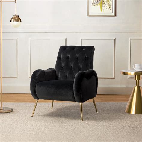 Arcticscorpion Velvet Upholstered Accent Chair Single Sofa Chair With
