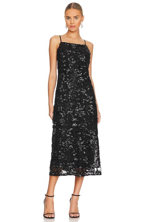 Rag And Bone Jolene Sequin Slip Dress In Black Revolve