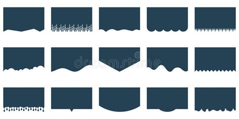 Shape Divider For Website Top And Bottom Set Abstract Design Element For Web Page Stock Vector