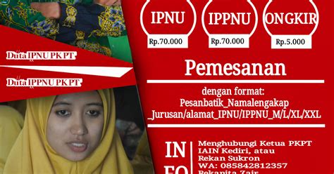 Contoh Pamflet Pre Order Baju Batik Ipnu Ippnu M Sukron Makmun