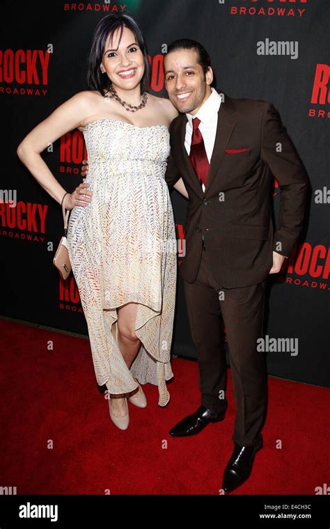 Actors Denisse Ambert And Luis Salgado Attend The Rocky Broadway Opening Night After Party At