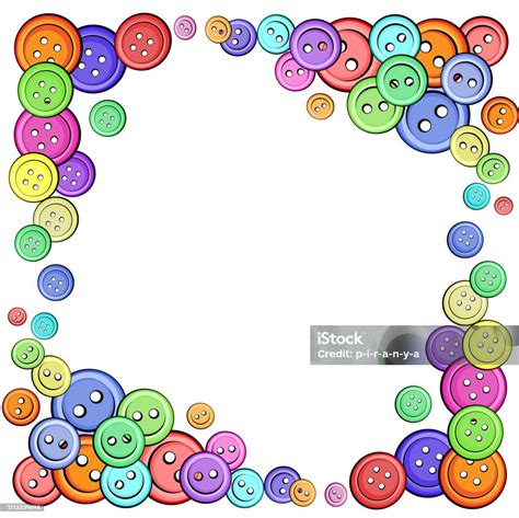 다양한 크기의 옷을위한 여러 가지 색상의 버튼 세트 벡터 일러스트레이션 흰색 배경에서 격리 개체 그룹에 대한 스톡 벡터 아트 및