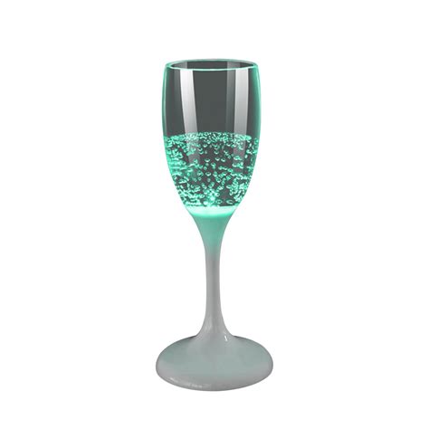 Led Champagne Flutes Water Liquid Activated Light Up Cups Flashing