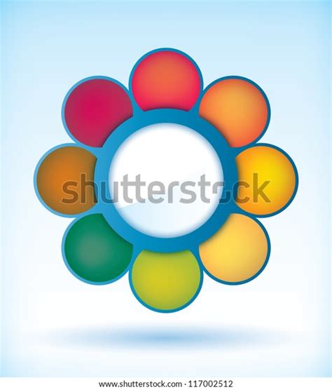 Flower Presentation Diagram Template Eight Different Stock Illustration 117002512 Shutterstock