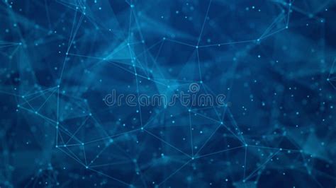 Artificial Intelligence Concept Blue Plexus Lines And Dots Connection Motion Stock Video