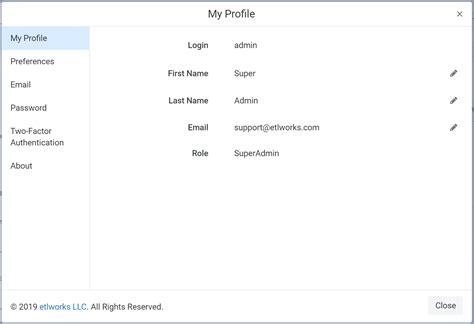 Update The User Profile Etlworks Support