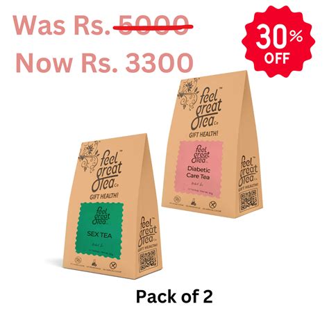 Diabetic Tea And Sex Tea Pack Of 2 Flat 30 Off Best Price At Feel Great Tea Co