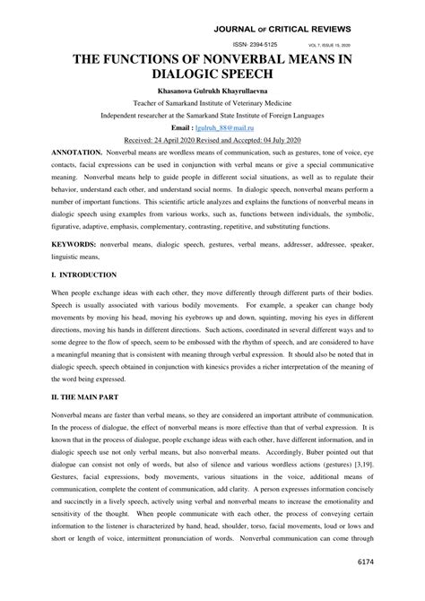 pdf the functions of nonverbal means in dialogic speech