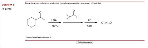 Solved Draw The Expected Major Product Of The Following Chegg