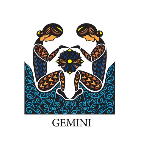 Vector Of Gemini Horoscope Sign 34135862 Vector Art At Vecteezy