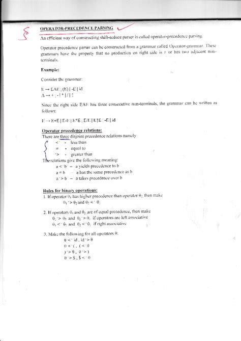 Operator Precedence Parsing S OI ERATOII PT EC ED EN C E PAII U 5
