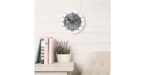 funny geek binary clock with circuit board effect zazzle