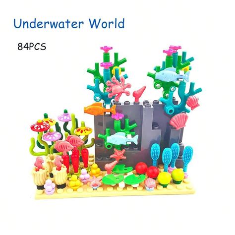 new creative diy small particle building blocks ocean world marine