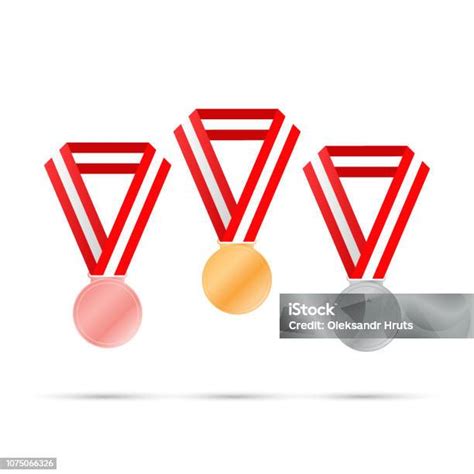 스포츠 게임을 위한 백색 배경에 세 메달 벡터 일러스트입니다 1위에 대한 스톡 벡터 아트 및 기타 이미지 1위 개체 그룹 경기 스포츠 Istock