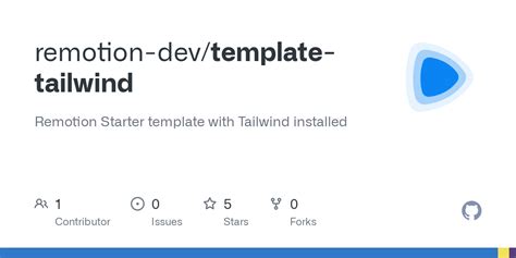 GitHub Remotion Dev Template Tailwind Remotion Starter Template With