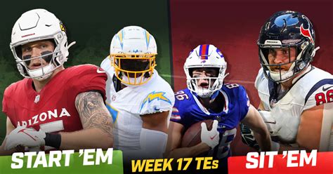Start Em Sit Em Tight Ends Fantasy Football Week 17 Plus Matchup