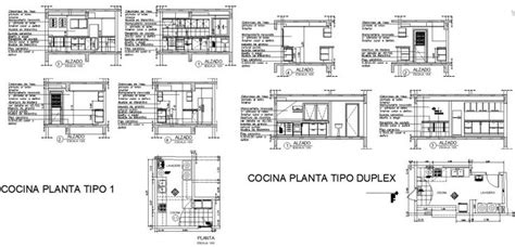 Kitchen Structural Detail Plan And Section 2d View Layout File In Dwg