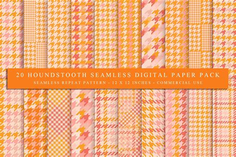20 Seamless Houndstooth Repeating Pattern Design Cuts