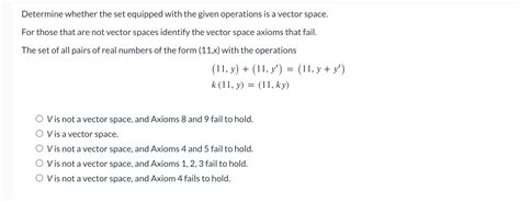 Solved Let V Be An Arbitrary Nonempty Set Of Objects For