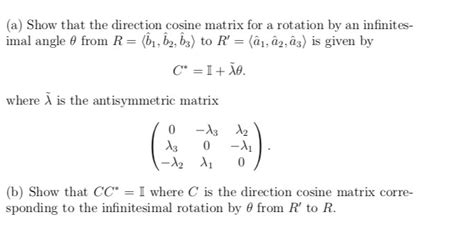A Show That The Direction Cosine Matrix For A