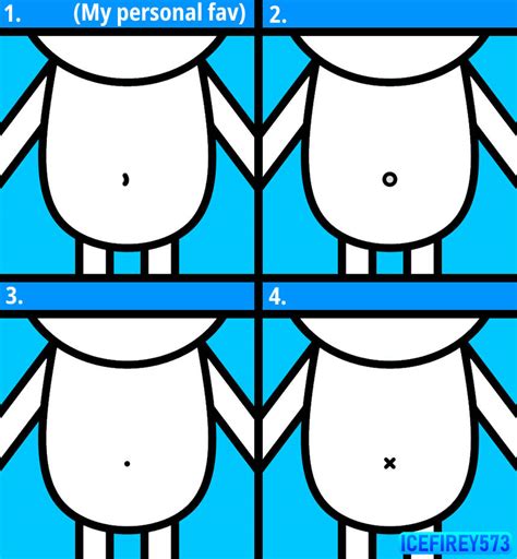 Four Different Belly Button Styles By Icefirey573 On Deviantart
