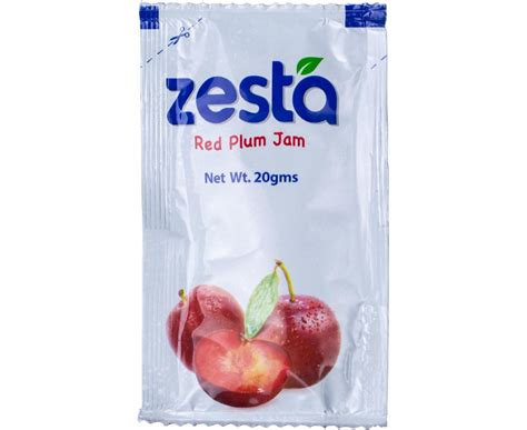 Zesta Red Plum Jam Sachets 144x20g Bulkbox Wholesale