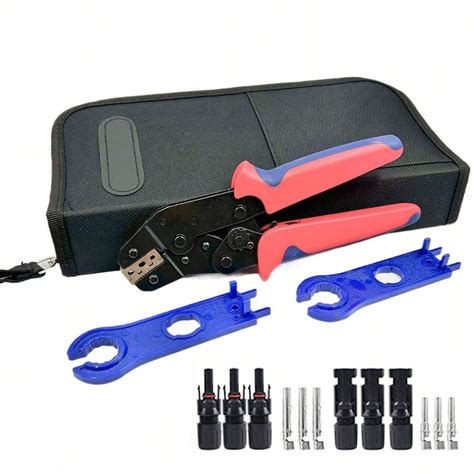 MC4 Solar Panel Crimping Tool Kit For PV Photovoltaic Cable Connector Mini Hand Crimper Set SN
