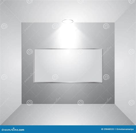 Empty Gallery Wall With Light Vector Stock Vector Illustration Of Clear Creative 29848533