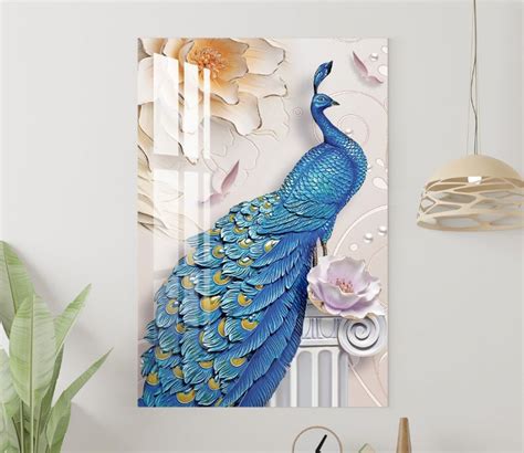 Buy Beautiful Peacock Acrylic Wall Art At 20 Off Online Wooden Street