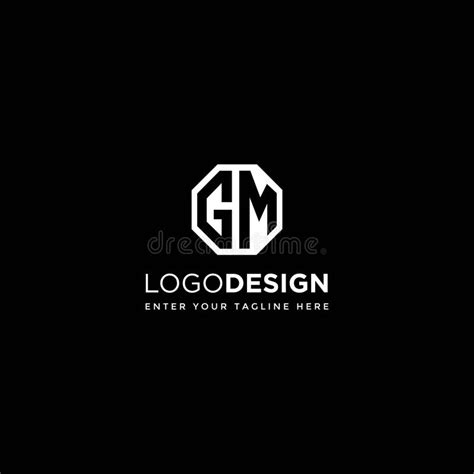 Gm Letter Hexagon Logo Design Stock Vector Illustration Of Technology