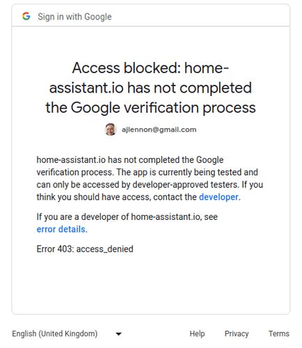 Problem With Google Nest Integration Access Denied Third Party Integrations Home Assistant