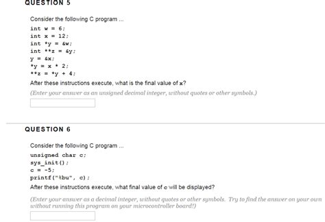 Solved Question 5 Consider The Following C Program Int X