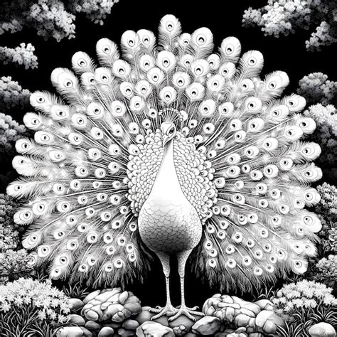How To Draw A White Peacock