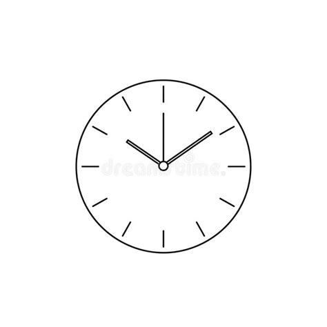 Minimalist Analog Clock Design With A White Background The Clock Features A Simple Stock