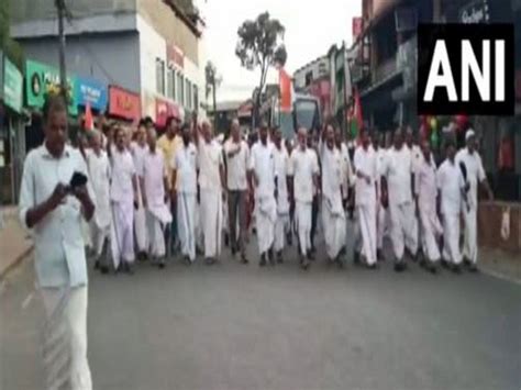 Congress Workers In Wayanad Stage Protest March Against Rahul Gandhis