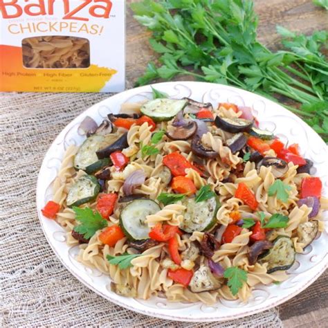 Roasted Veggies And Banza Chickpea Pasta