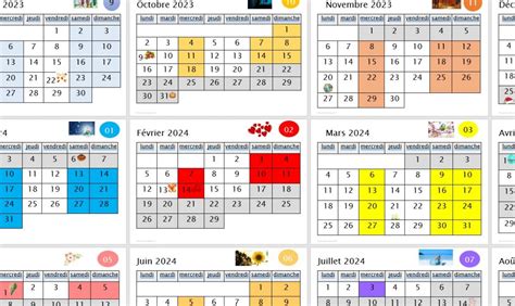 Calendrier scolaire 2023 2024 Le coin des maîtresses