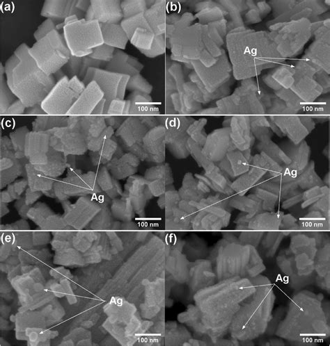 SEM images of samples: a AD00, b AD05, c AD10, d AD15, e AD20, and f ...