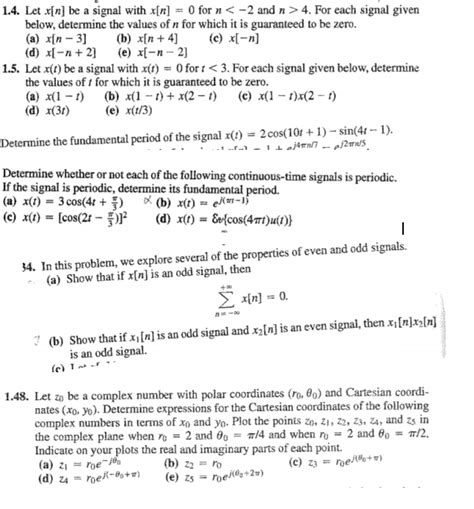 Solved 14 Let X N Be A Signal With X N 0 For N